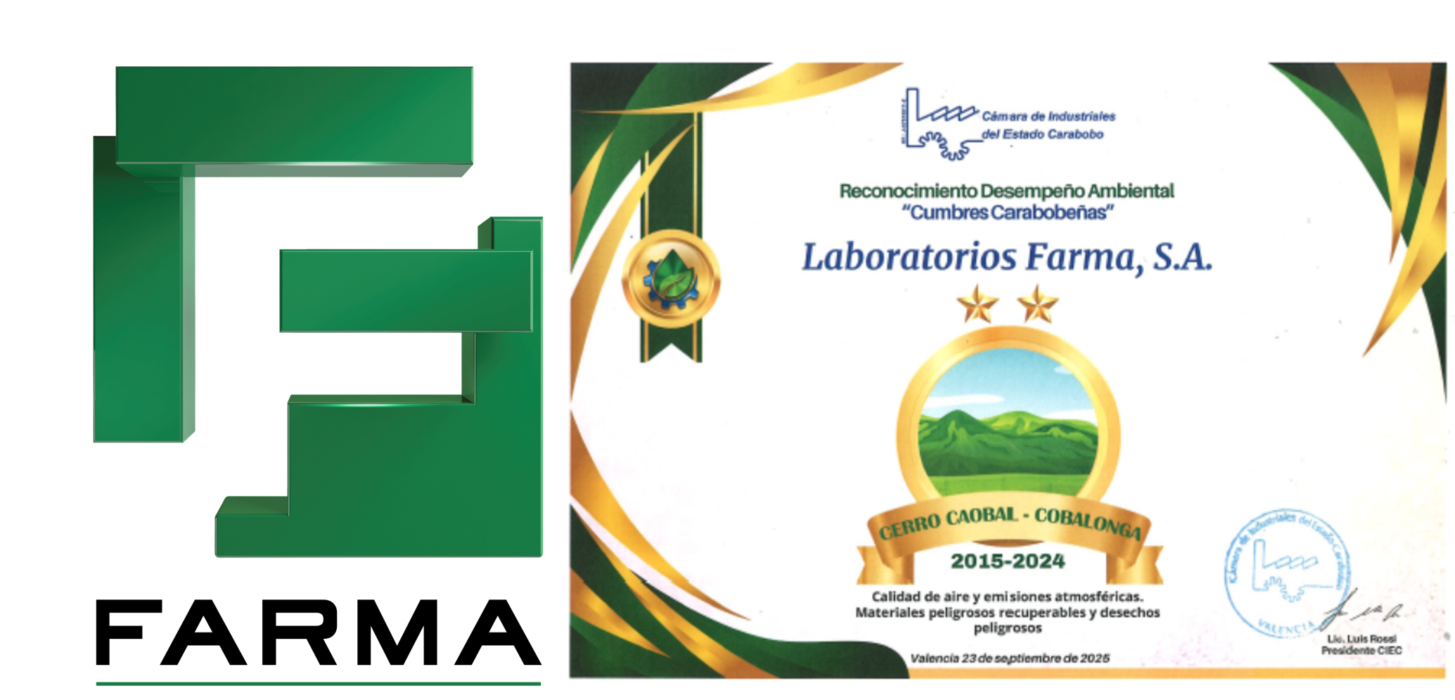 Laboratorios Farma es reconocida por su desempeño ambiental | Revista ...