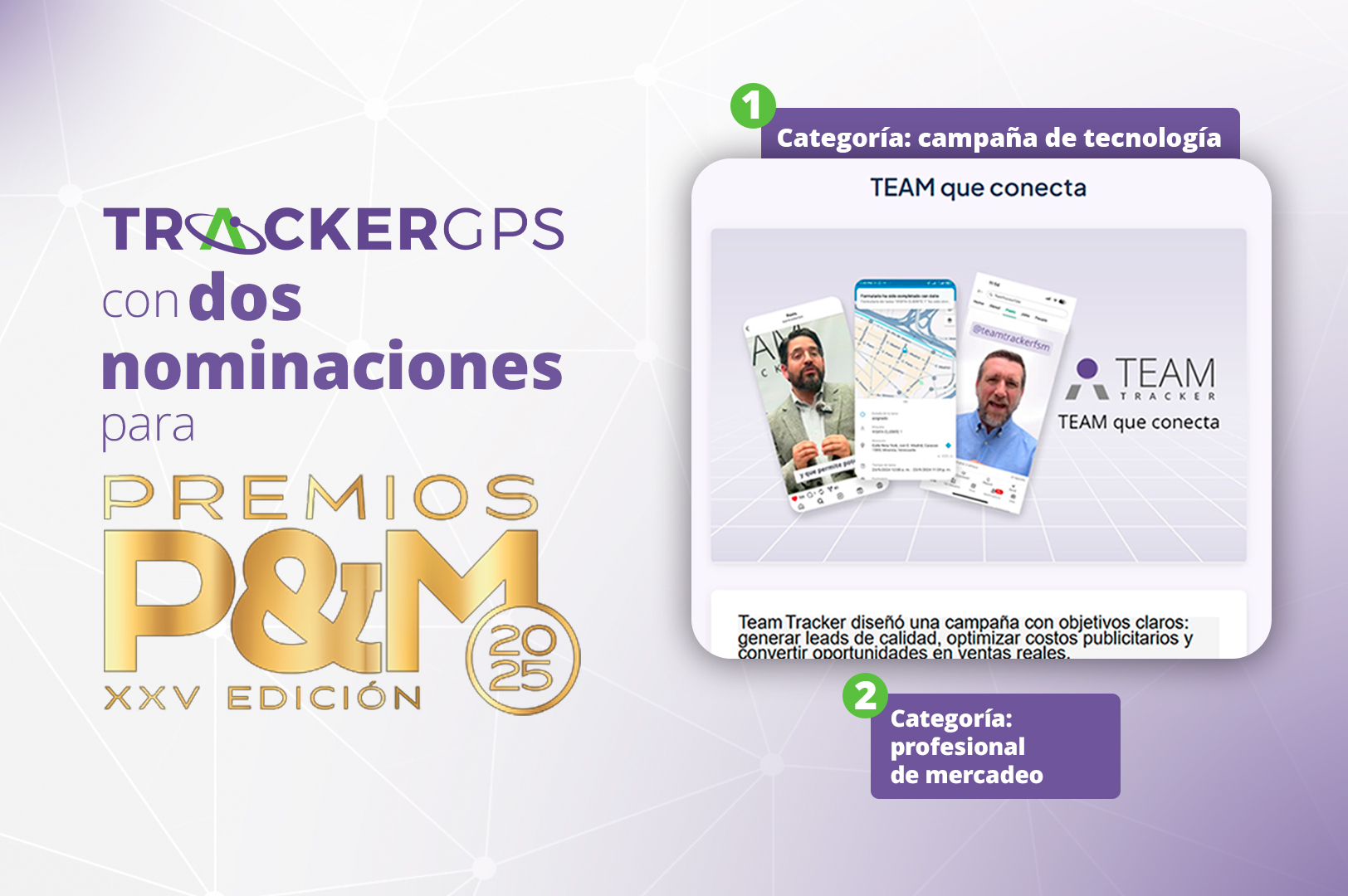 Tracker GPS anuncia su doble nominación en los Premios P&M 2025 ...
